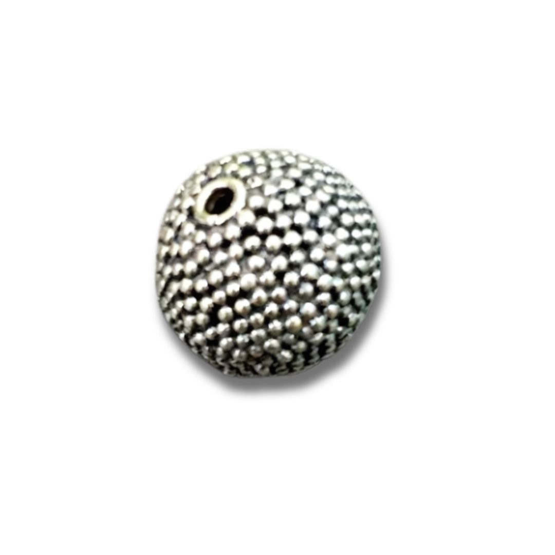 Buy Sterling Silver Round Beads 11.8x12.4mm for Elegant Jewelry Designs
