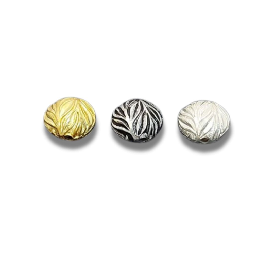 Buy Sterling Silver Round Beads 10x6.5mm for Elegant Jewelry Designs