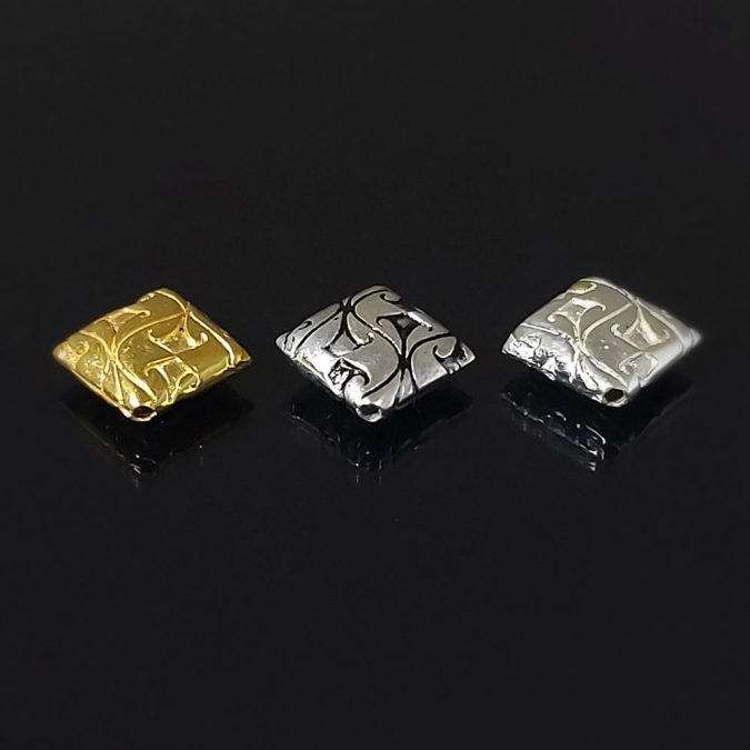 Sterling Silver Square Beads Wholesale | Plasabali
