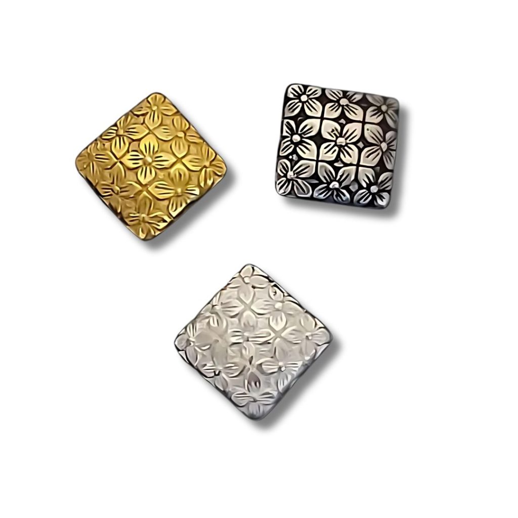 Sterling Silver Square Beads 10×10mm – Bali Handcrafted Artisan Silver